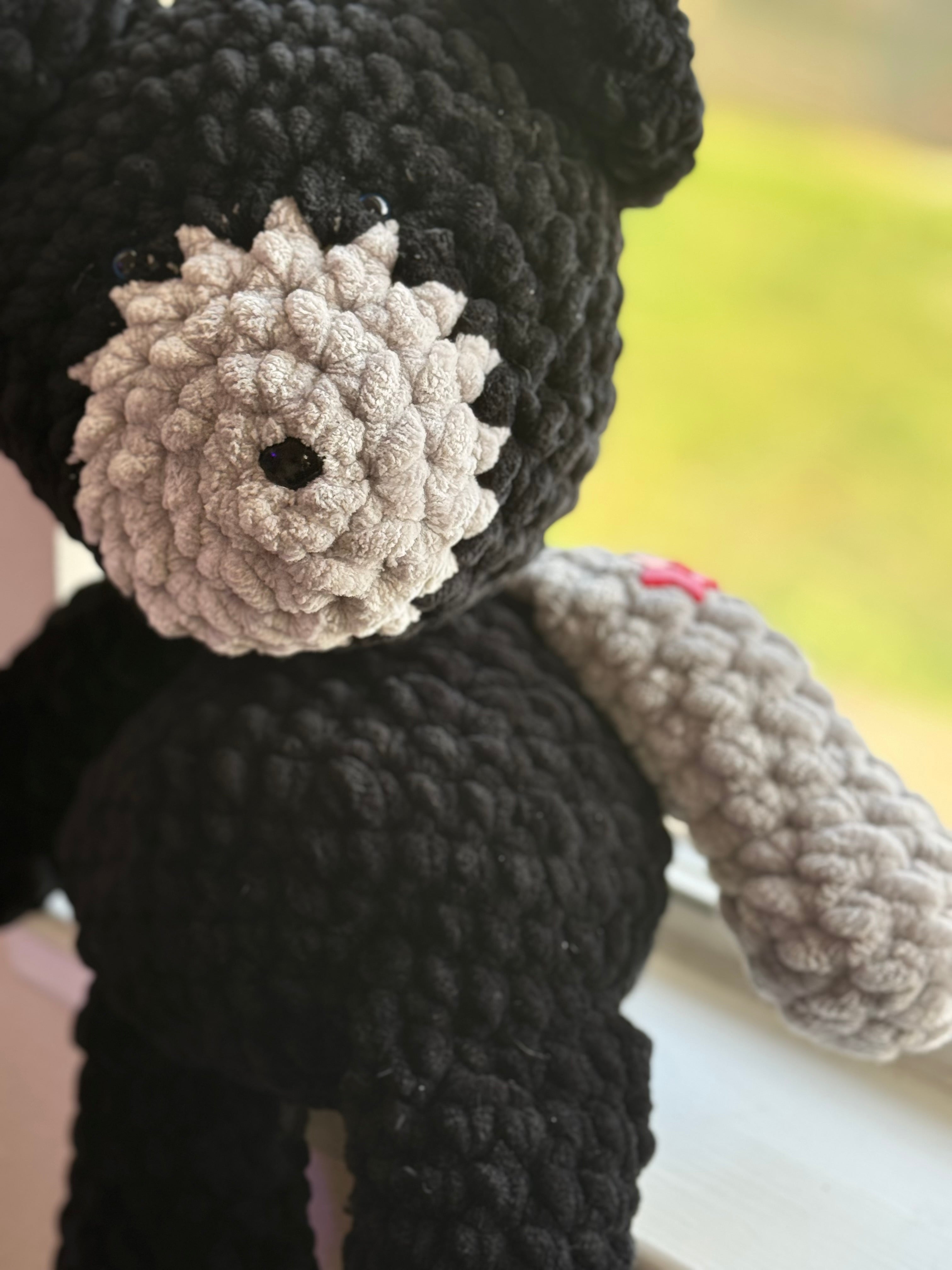 Cuddly Bucky Barnes Crocheted Amigurumi Bear – Nell's Dolls & Embroidery